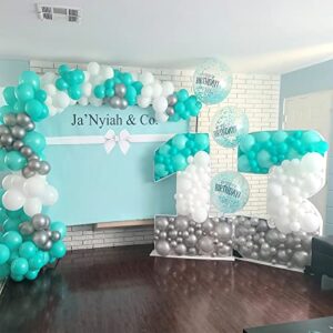 PartyWoo Teal Balloons, 50 pcs 12 Inch Teal Blue Balloons, Turquoise Balloons for Balloon Garland or Balloon Arch as Birthday Party Decorations, Wedding Decorations, Baby Shower Decorations, Teal-Y69