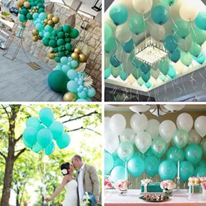 PartyWoo Teal Balloons, 50 pcs 12 Inch Teal Blue Balloons, Turquoise Balloons for Balloon Garland or Balloon Arch as Birthday Party Decorations, Wedding Decorations, Baby Shower Decorations, Teal-Y69