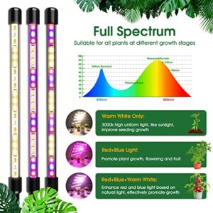 Wolezek Grow Lights for Indoor Plants, Upgraded [5-Heads] Full Spectrum Plant Lights with Stand, LED Plant Grow Lights Indoor with Auto 4/8/12H Timer, Dual Remote, Adjustable Tripod 15-61in