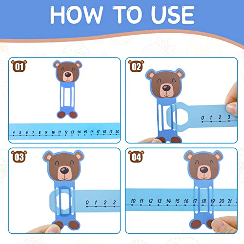 24 Pcs Slide and Learn Number Line 16.5 x 1.5 Inch PVC Number Line for Student, 0 to 30 Math Number Line Animal Positive Integers Number Lines Childhood Education Materials for School (Bright Colors)