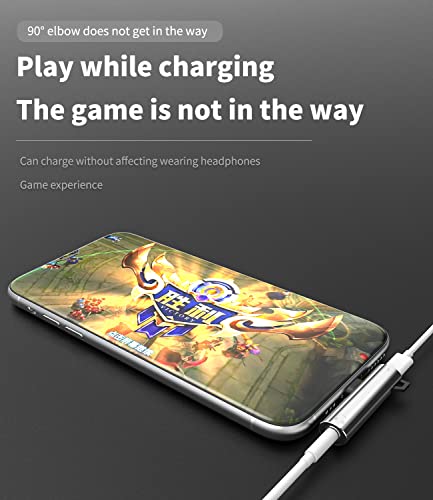 Headphone Adapter Lightning to 3.5mm Aux Audio Jack and Charging Extender Dongle Earphone Headset Splitter Compatible with Iphone 11 12 13 Mini Pro Max Xs Xr X 7 8 Plus Ipad Air Para Converter Earbud