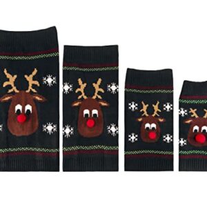 Mogoko Christmas Reindeer Dog Sweater Knitwear Cat Apparel Soft Thickening Warm Pup Dogs Shirt Winter Puppy Fleece Sweater for Xmas Cold Winter