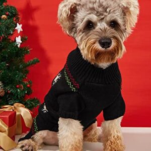 Mogoko Christmas Reindeer Dog Sweater Knitwear Cat Apparel Soft Thickening Warm Pup Dogs Shirt Winter Puppy Fleece Sweater for Xmas Cold Winter