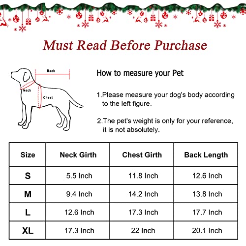 Mogoko Christmas Reindeer Dog Sweater Knitwear Cat Apparel Soft Thickening Warm Pup Dogs Shirt Winter Puppy Fleece Sweater for Xmas Cold Winter