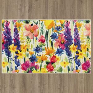 Mohawk Home Machine Washable Spring Kitchen Mat, Spring Bouquet Blush Pink (1'6" x 2'6")