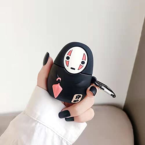 Ahnspiceo Compatible with AirPods 3 Case Cover, 3D Cute Funny Anime Characters Design Case Compatible with AirPods 3rd Generation Case 2021,for Women Men AirPods 3rd (Faceless Man)