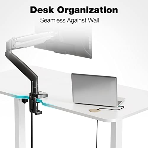 WOKA Electric Standing Desk 48 x 24 Inch, Adjustable Height Stand Up Desk with Memory Controller, Adjustable Desks for Home Office, Sit Stand Desk White with Splice Board, Motorized Standing Desk