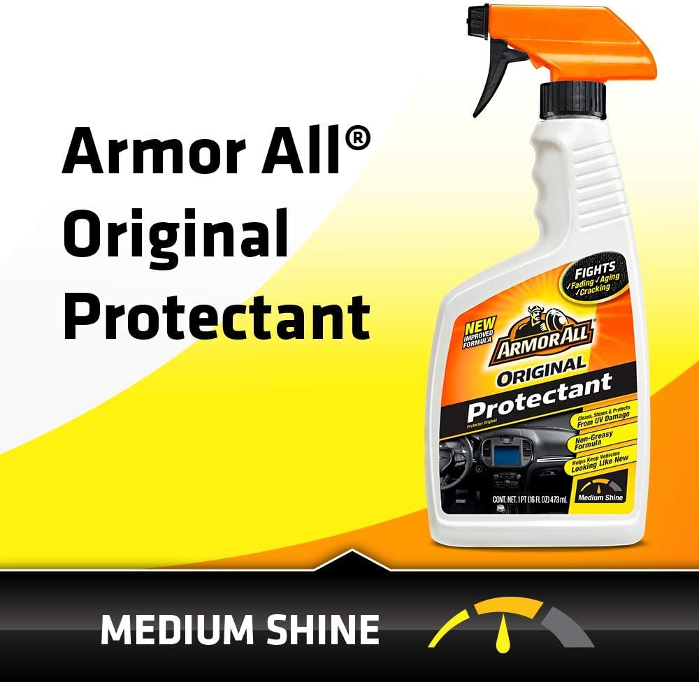 Original Protectant Spray by Armor All, Car Interior Cleaner Protects and Preserves Car's Rich Look, 16 Oz