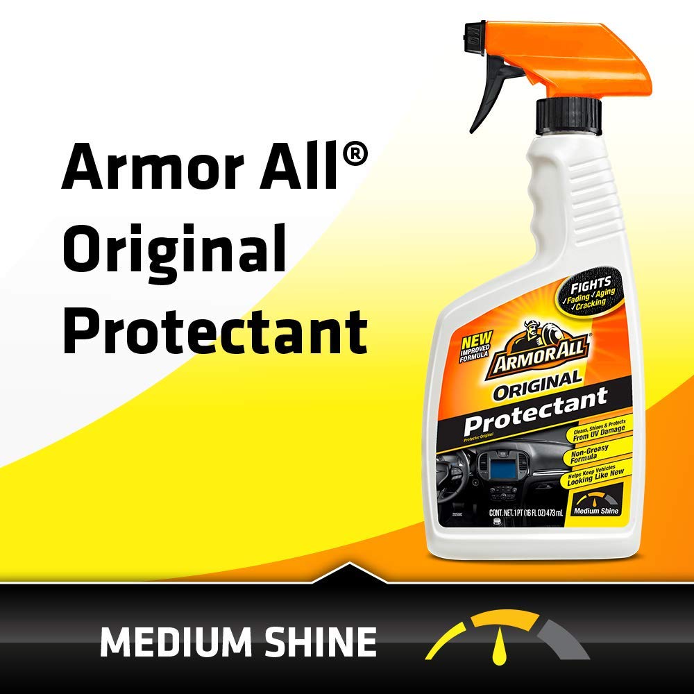 Original Protectant Spray by Armor All, Car Interior Cleaner Protects and Preserves Car's Rich Look, 16 Oz