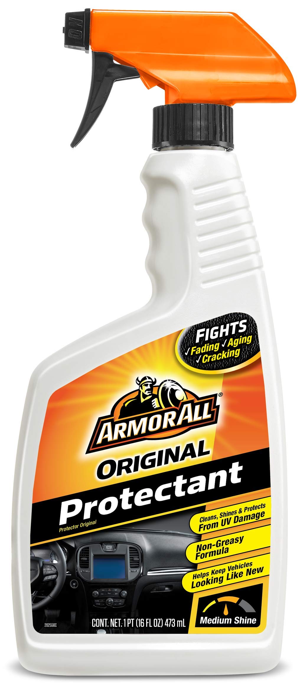 Original Protectant Spray by Armor All, Car Interior Cleaner Protects and Preserves Car's Rich Look, 16 Oz