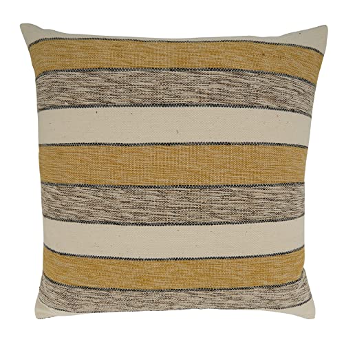 SARO LIFESTYLE Striped Throw Pillow with Poly Filling, Multi, 22"