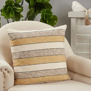 SARO LIFESTYLE Striped Throw Pillow with Poly Filling, Multi, 22"