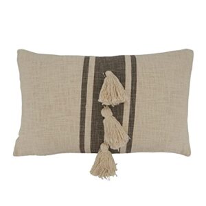 striped tassel pillow