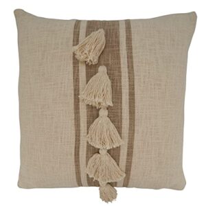 striped tassel pillow