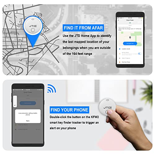 JTD Smart Wireless Bluetooth GPS Key Finder Tracker Tag w/iOS & Android App [JTD-KFW2]