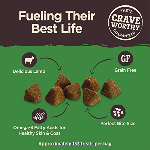 Wellness CORE Soft Tiny Trainers (Previously Petite Treats), Natural Grain-Free Dog Treats for Training, Made with Real Meat, No Artificial Flavors (Lamb & Apple, 6 Ounce Bag)