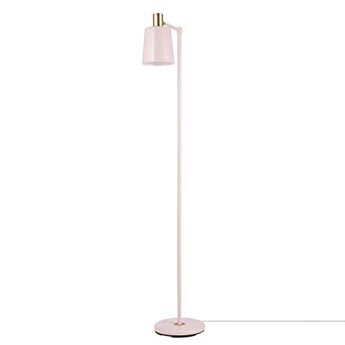 Globe Electric 67502 Lex 60" Floor Lamp, Rose, Gold Accents, in-Line On-Off Foot Switch, Pink