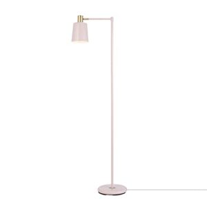 Globe Electric 67502 Lex 60" Floor Lamp, Rose, Gold Accents, in-Line On-Off Foot Switch, Pink