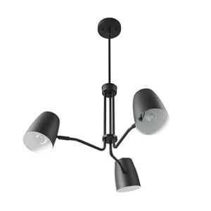 novogratz x globe logan 3-light chandelier, matte black