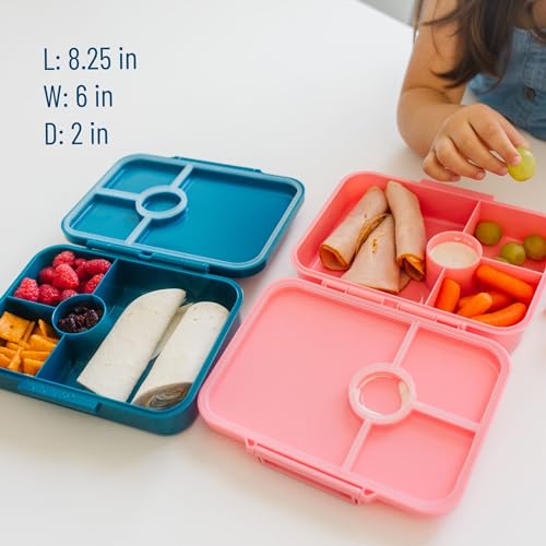 Wildkin Kids Bento Box for Boys and Girls, Features 4 Compartments, Leak Proof with Close Clasp Design, Ideal for Packing Snacks for School and Travel Bento for Kids (Jurassic Dinosaurs)