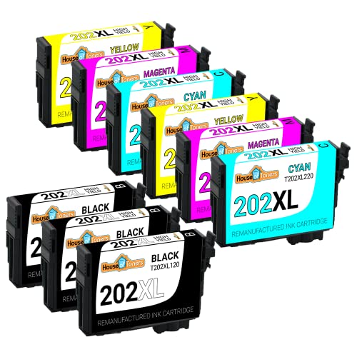 Houseoftoners Remanufactured Ink Cartridge Replacement for Epson 202 XL 202XL for Workforce WF-2860 Expression XP-5100 Printers (3B 2CMY, 9PK)