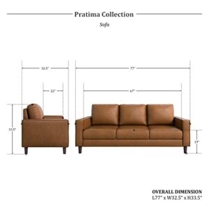 Lexicon Pratima Living Room Sofa, Brown