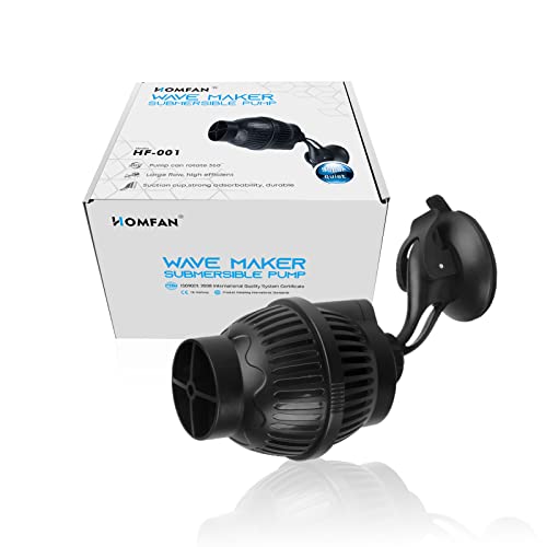 HOMFAN Aquarium Wave maker Circulation Pump, Ultra-silence 360° Rotatable Power head Pump 8W 1050GPH for 35-70 Gallons of Fish Tank Freshwater Saltwater Fish Tank