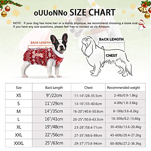 oUUoNNo Recovery Suit for Dogs,Dog Surgical Recovery Suit for Female Male Abdominal Wounds Spay or Skin Diseases,Cone E-Collars Alternatives, Anti-Licking Pet Vest Post Surgery (L, Christmas)