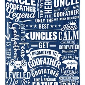 InnoBeta Godfather Gifts, Throw Blanket for Godfather, Funny Gift Idea for The Best Godfather for Proposal, Christmas, Birthday