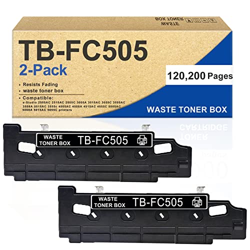 HeBei [2 Pack] TB-FC505 TBFC505 Compatible Extra High Yield Waste Toner Box Replacement for Toshiba e-Studio 2505AC 2515AC 2555C 3005A 3015AC 3055C 3505AC 3508A 3555c3515AC Printers -by Arsenprint