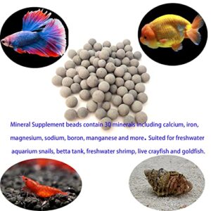 400 Pieces Tourmaline Balls for Betta Fish Tank Accessories.Mineral Supplement Substrate.Water Conditioner for Freshwater Shrimp.Mineral Balls for Freshwater Aquarium Betta Shrimp Crayfish Fish Tank