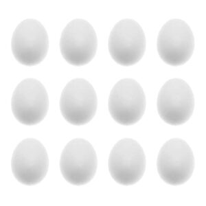 maxmoral 12pcs fake eggs plastic false pigeon eggs for hatch breeding supplies solid pigeon fake egg pigeon hatching supplies