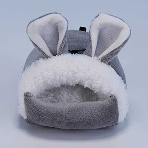 Bluelanss Guinea Pig Bed, Cave Cozy Hamster House Hideout for Guinea Pig Ferret Hedgehog Chinchilla Bearded Dragon Winter Nest Hamster Bed Accessories Grey S