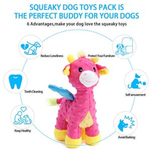 Dog Toys, Puppy Toys with Crinkle Paper Cute Squeaky Dog Toys Dog Chew Toys for Small Medium Large Dogs