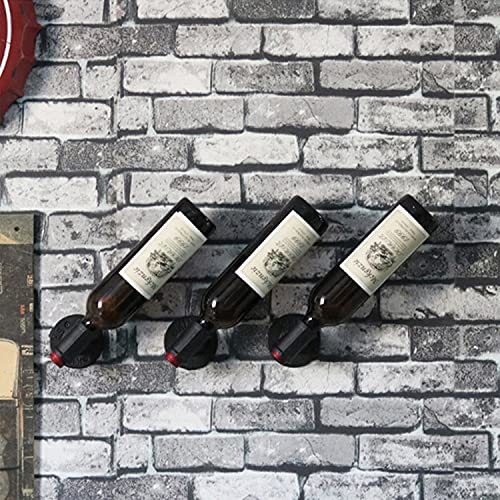 OFILLES 1 Pcs Black Retro Iron Pipe Red Wine Bottle Holder Rack Wall Mounted Wine Display Stand , Hanging Wine Organizer Rack for Beverages/Liquor Bottles Storage (1 pcs)