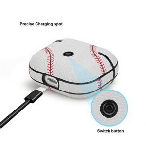 HIDAHE Case for Airpods 3 2021, Airpods 3 Cover, Airpods 3 Skin Accessories Sport Pattern Airpods 3 Cover Leather Case for Apple Charging Case for Airpods 3 2021, Baseball