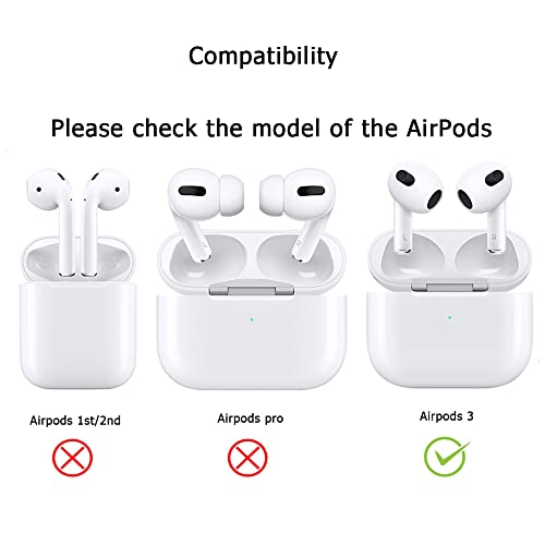 Funnymadpea Luxury Metal Dust Guard Compatible with Airpods 3rd Generation Case 2021 Release,Dust-Proof Film,Dust-Proof Sticker,Ultra Slim,Easy to Clean,Oil Proof and Waterproof(Black)