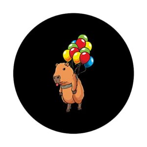 Capybara Giant Cavy Rodent With Balloons Capybara PopSockets Swappable PopGrip