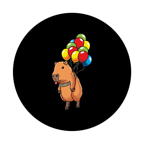 Capybara Giant Cavy Rodent With Balloons Capybara PopSockets Swappable PopGrip