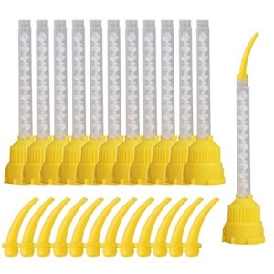 dental mixing tips and dental intra oral tips for dental impression mixing- 100pcs, yellow