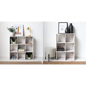 signature design by ashley paxberry coastal 9 cube storage organizer or bookcase, whitewash & paxberry coastal 6 cube storage organizer or bookcase, whitewash