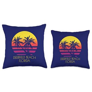 Florida Beaches Deerfield Beach Florida Throw Pillow, 16x16, Multicolor