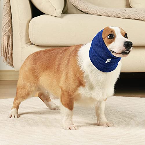 Quiet Ears for Dogs Hats Hoodies Dog's Ear Muffs Headband Noise Ear Protection for Dogs,Blue M