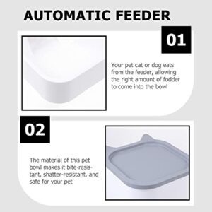 POPETPOP Automatic Cat Food Dispenser Automatic Cat Feeder Food Dispenser: Pet Dry Food Dispenser Dog Food Bowls Pet Feeding Container for Cats Dogs and Other Animals Dog Feeding Bowls