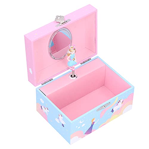 Wene Musical Jewelry Box, Unique Music Storage Box Exquisite Multifunction for Organizing Small Daily Items for Kids Girl for Birthday Children(D music box)