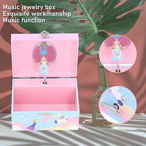 Wene Musical Jewelry Box, Unique Music Storage Box Exquisite Multifunction for Organizing Small Daily Items for Kids Girl for Birthday Children(D music box)