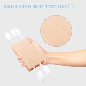 IV Injection Training Pad Model,Silicone Human Simulated Skin Injection Practice Pad for Nurse, Medical Students Practice & Training