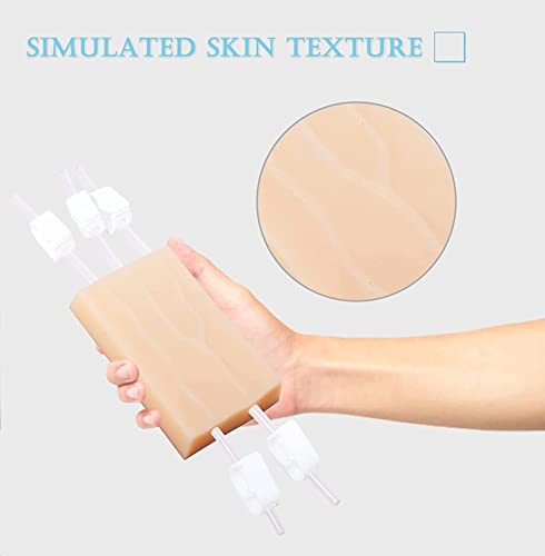 IV Injection Training Pad Model,Silicone Human Simulated Skin Injection Practice Pad for Nurse, Medical Students Practice & Training