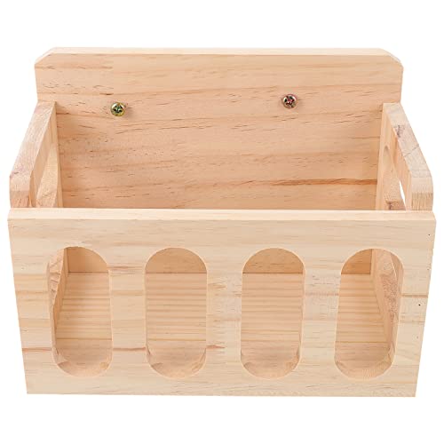 Balacoo Rabbit Hay Feeder Bunny Food Manger Wooden Hay Manger Rack Grass Holder Cage Feeder Pet Supplies for Guinea Pig Chinchilla Hamster 23. 5X14X17. 5CM