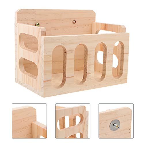 Balacoo Rabbit Hay Feeder Bunny Food Manger Wooden Hay Manger Rack Grass Holder Cage Feeder Pet Supplies for Guinea Pig Chinchilla Hamster 23. 5X14X17. 5CM